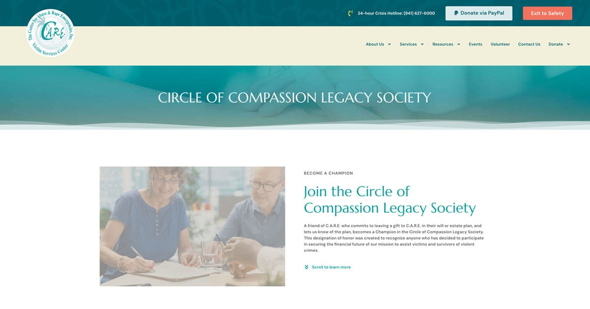 Join the Circle of Compassion Legacy Society at C.A.R.E.