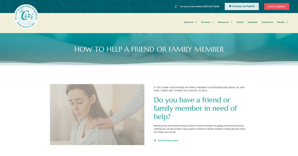 How to help a friend or family member | C.A.R.E.